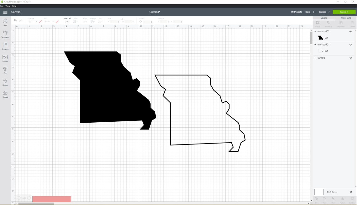 Missouri State Map Svg Png Jpg Eps Vector Graphic Clip Art | Etsy