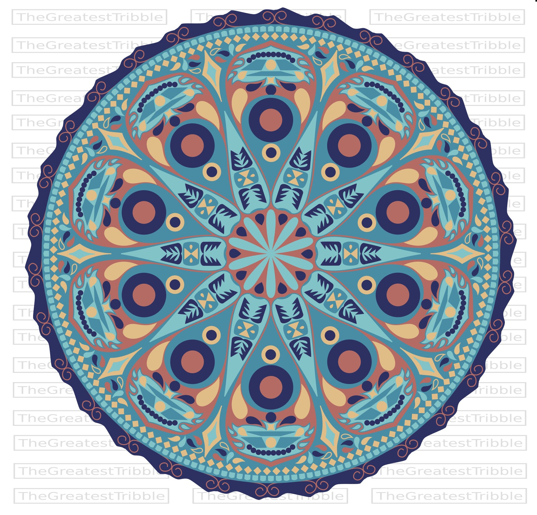 Mandala Clip Art Eps Svg Png Jpg Vector Graphic Clip Art | Etsy