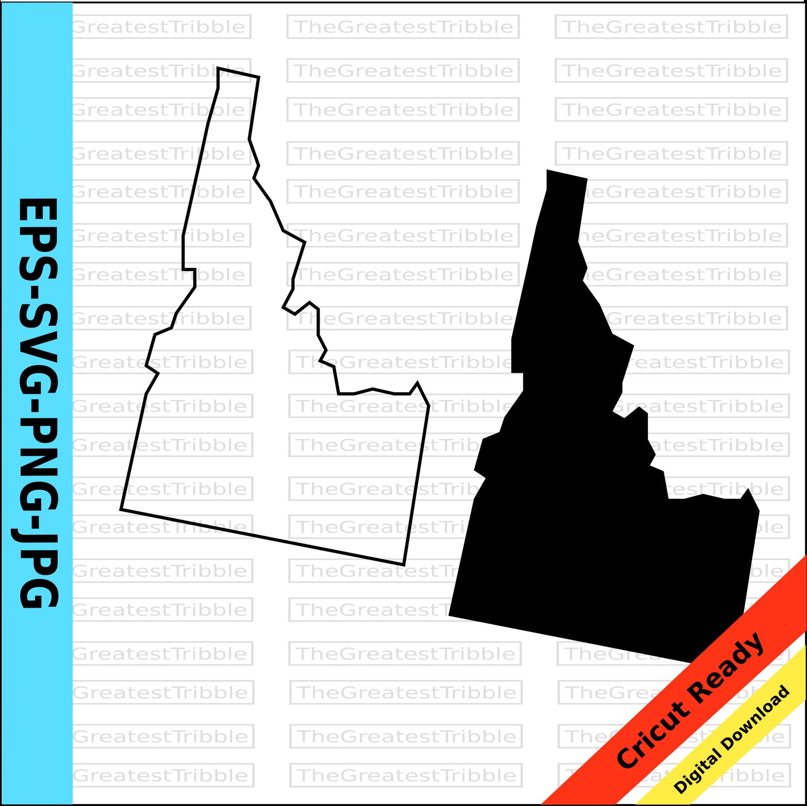 Idaho State Map Svg Png Jpg Eps Idaho Vector Idaho Clip Art | Etsy