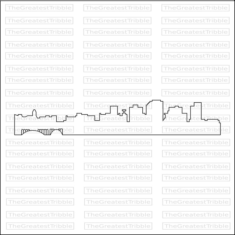 Spokane City Skyline Silhouette, Vector Graphic (digital Download) - Etsy