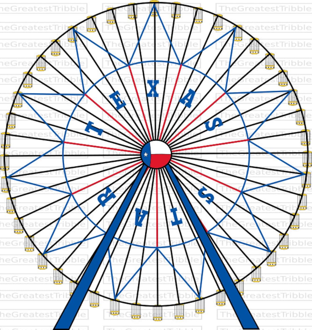 Ferris Wheel Texas Star Ferris Wheel SVG PNG JPG Vector Graphic Clip ...