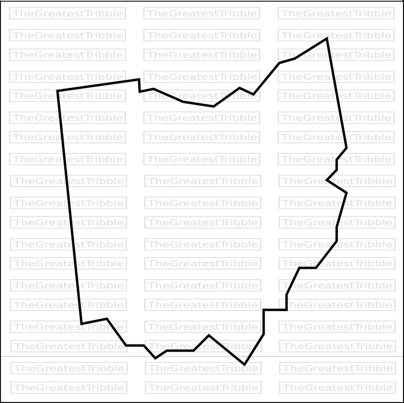 Ohio State Map Svg Png Jpg Eps Vector Graphic Clip Art Ohio - Etsy
