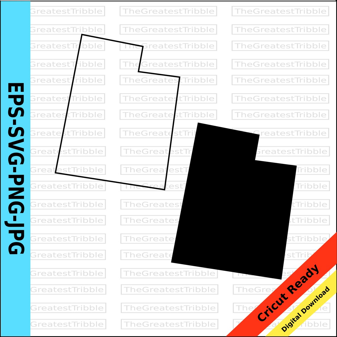 Utah State Map Svg Png Jpg Eps Jpeg Vector Graphic Clip Art - Etsy