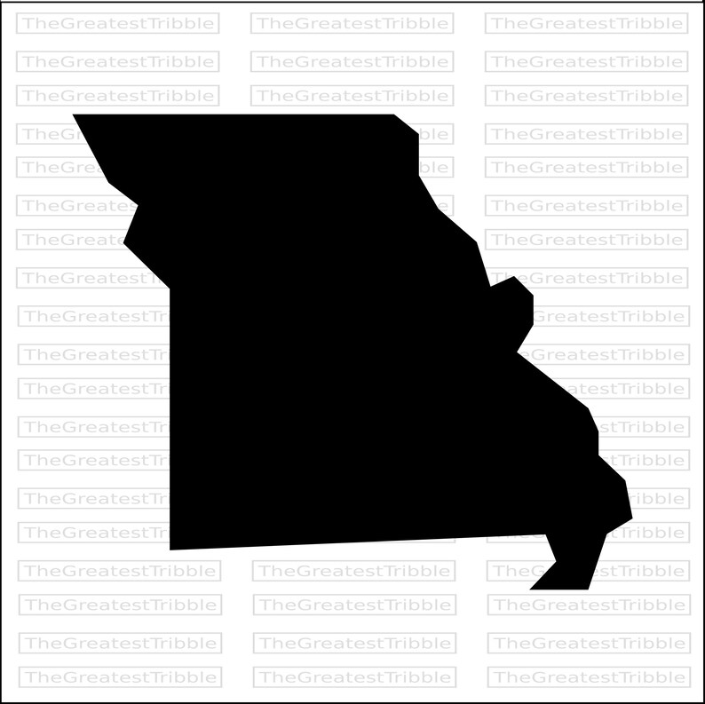 Missouri State Map Svg Png Jpg Eps Vector Graphic Clip Art - Etsy