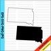 South Dakota State Map Svg Png Jpg Eps Vector Graphic Clip Art South ...
