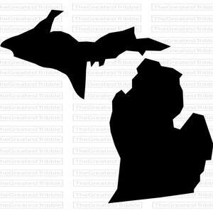 Michigan State Map Svg Png Jpg Eps Vector Graphic Clip Art Michigan ...