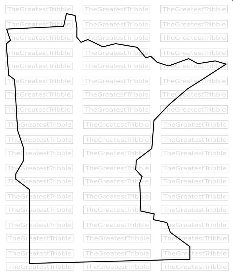 Minnesota State Map eps svg png jpg Vector Graphic Clip Art | Etsy