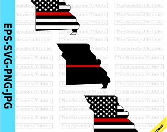 Missouri State Map Svg Png Jpg Eps Vector Graphic Clip Art | Etsy