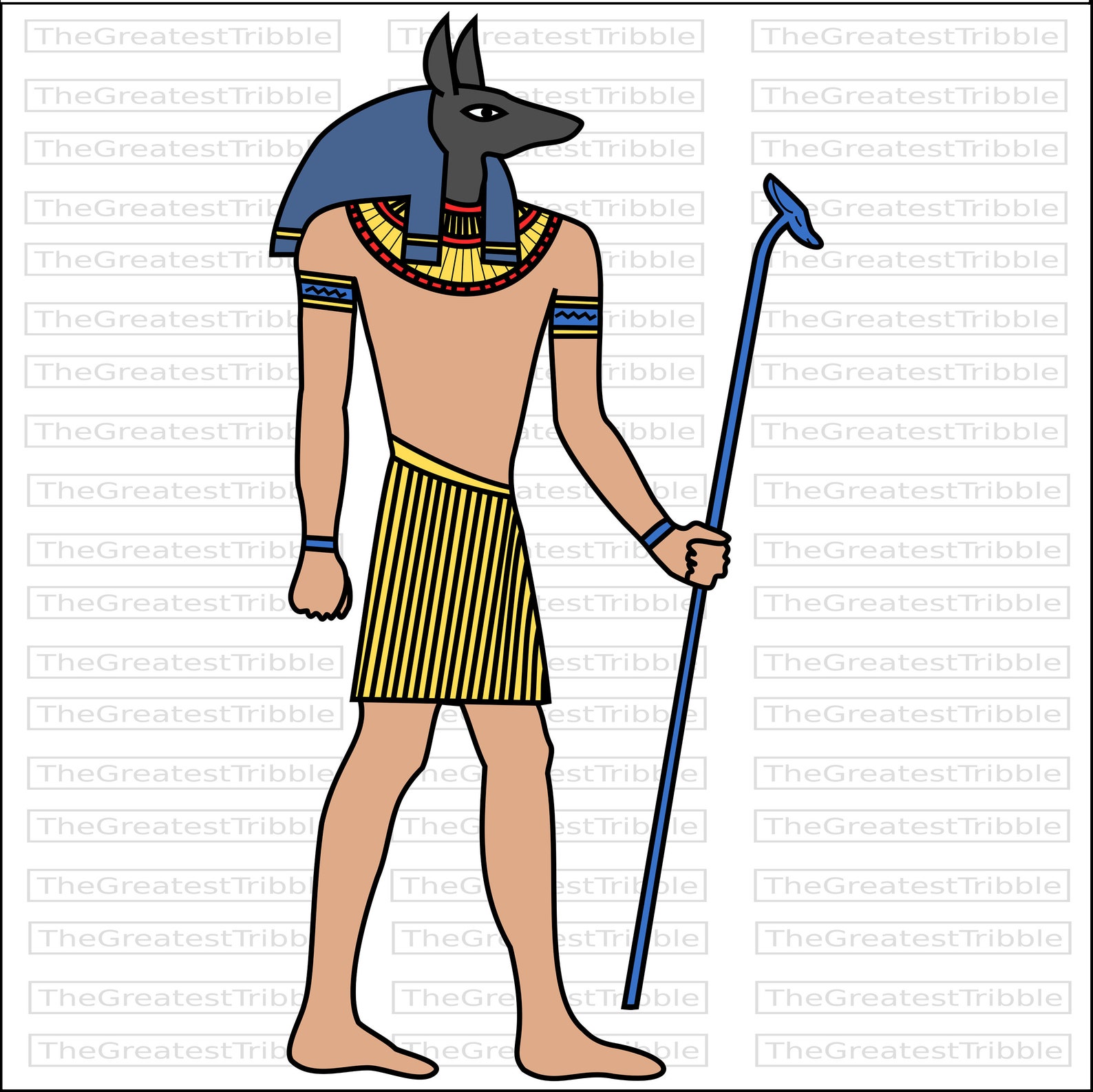 Anubis Egyptian God Clip Art Eps Svg Png Jpg Vector Graphic | Etsy