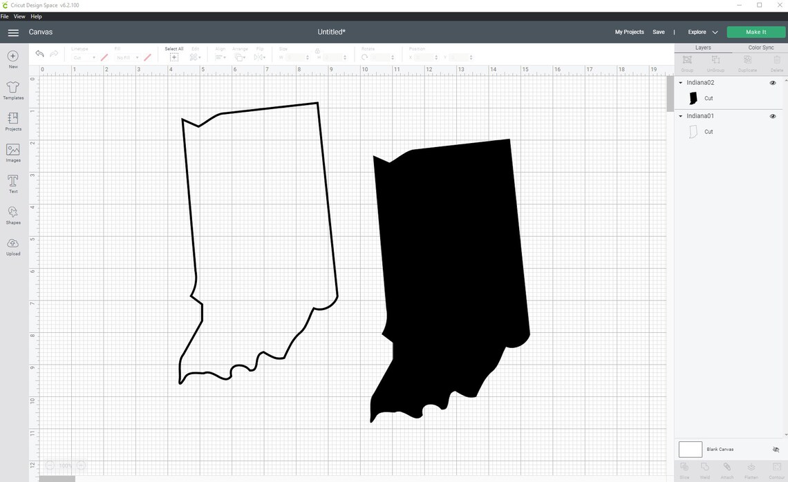 Indiana State Map Svg Png Jpg Eps Vector Clip Art Indiana State Outline ...