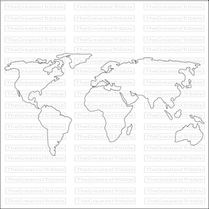 Simple World Map World Countries Map Eps Svg Png Jpg Vector Graphic ...