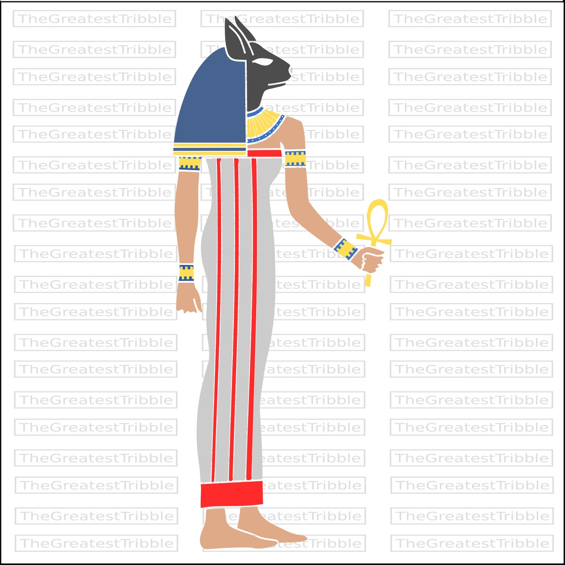 Bastet Egyptian God Clip Art svg png jpg eps Ancient Egyptian | Etsy