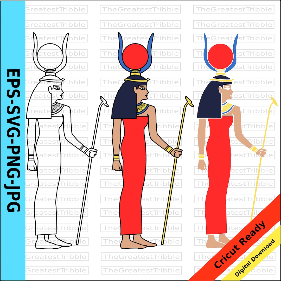 Isis Egyptian God Clip Art Svg Png Jpg Eps Ancient Egyptian Isis ...