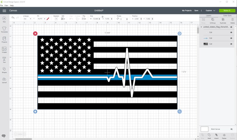 Thin White Line United States Flag EKG Eps Svg Png Jpg Vector - Etsy