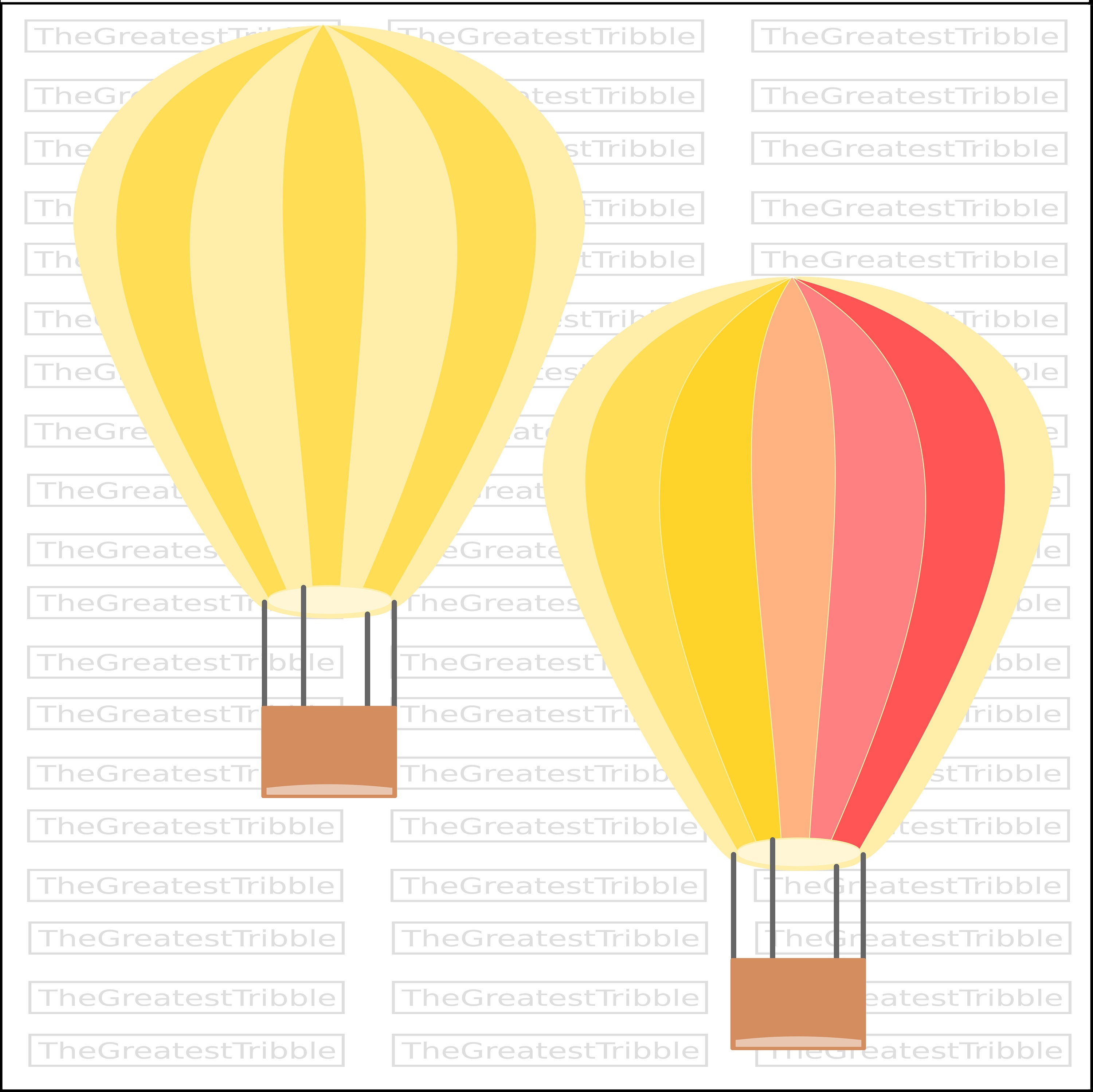 Hot Air Balloons Clip Art Eps Svg Png Jpg Hot Air Balloons - Etsy