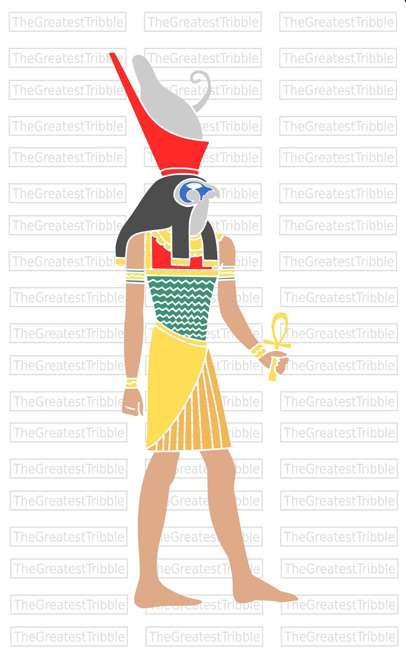Horus Egyptian God Clip Art Svg Png Eps Vector Graphic Etsy