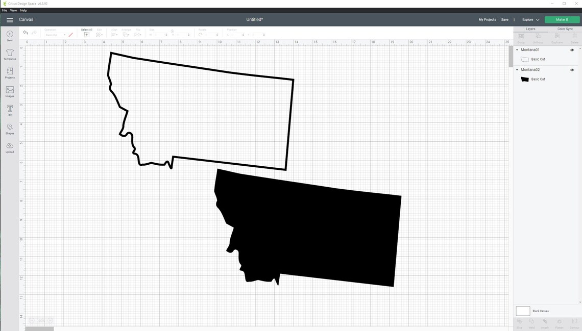 Montana State Map Svg Png Jpg Eps Vector Graphic Clip Art - Etsy