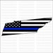 Thin Blue Line Tennessee Flag Clipart (svg, Png, Eps, Jpg) - Etsy