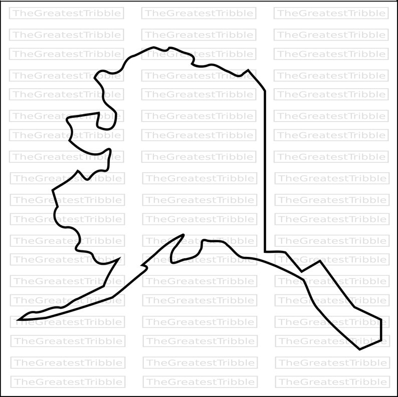 Alaska State Map Svg Png Jpg Eps Alaska Vector Clip Art Alaska - Etsy