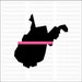 West Virginia Thin Pink Line Flag Clip Art (SVG, PNG, JPG) - Etsy
