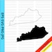 Kentucky State Map Svg Png Jpg Eps Vector Graphic Clip Art Kentucky ...