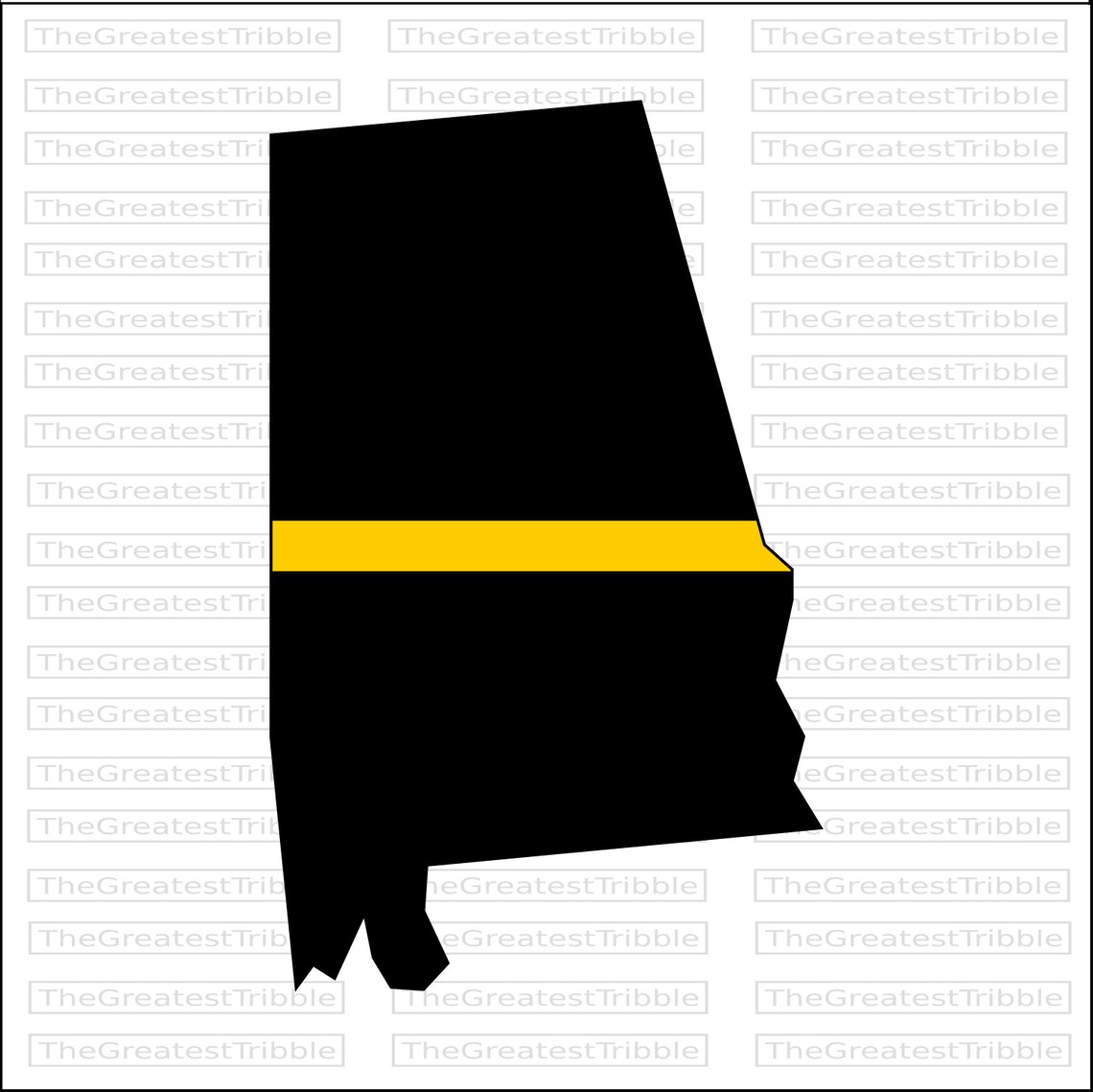 Thin Yellow Line Alabama USA Flag Thin Yellow Line Flag Eps Svg Png Jpg ...