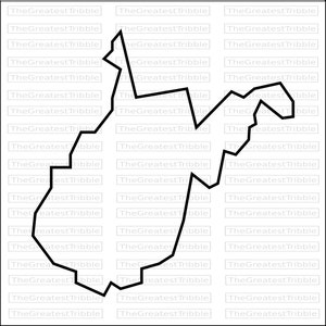 West Virginia State Map Eps Svg Png Jpg Vector Graphic Clip Art West ...