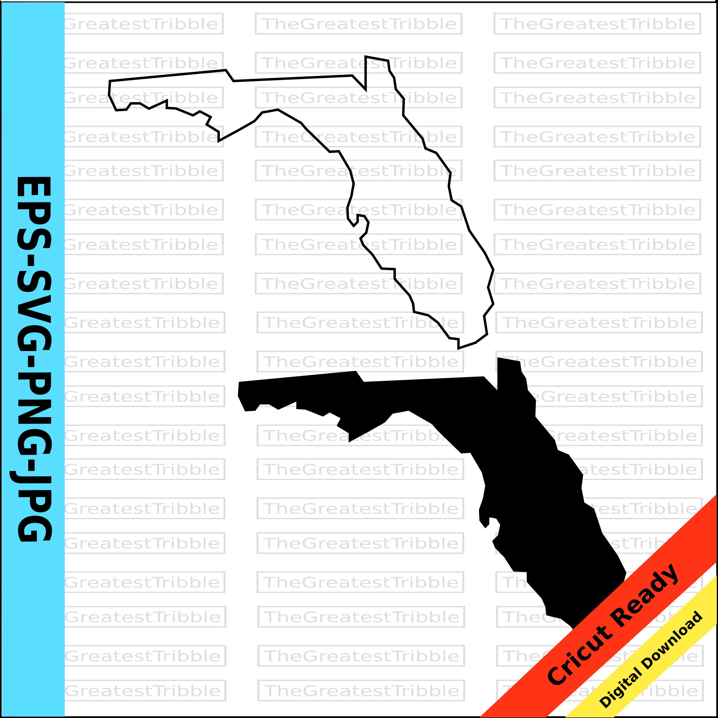 Clip Art & Image Files Papercraft Paper, Party & Kids Florida State Map ...