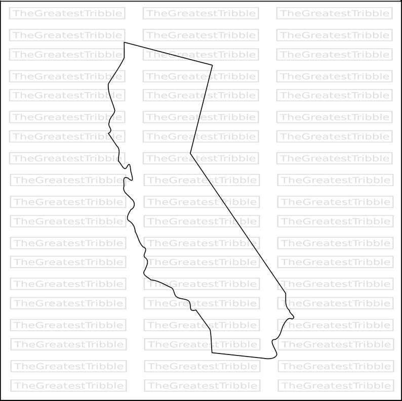 California State Map svg png jpg eps Vector Graphic Clip Art | Etsy