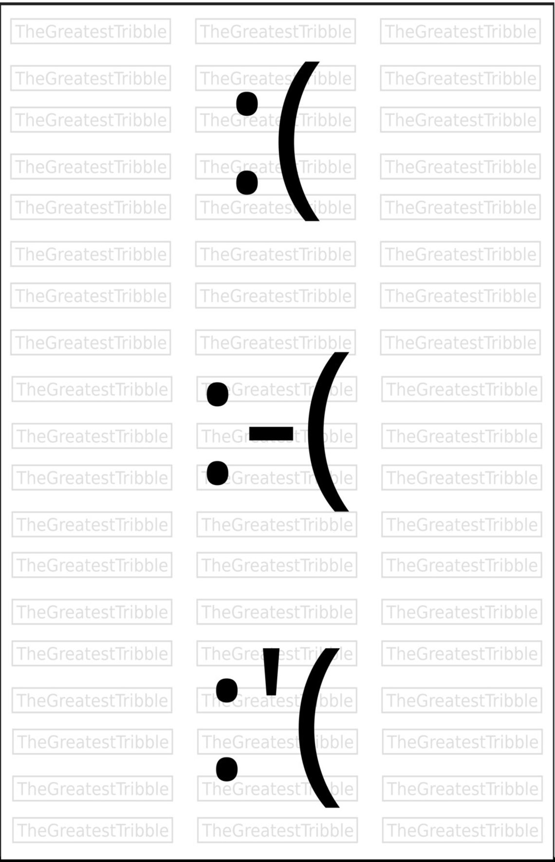 Sad Frown Emoticon Emoji SVG PNG JPG Vector Graphic Clip Art | Etsy