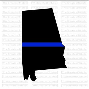 Thin Blue Line Alabama Flag, USA, Vector Graphic (digital Download) - Etsy