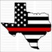 Thin Red Line Texas USA Flag Thin Red Line American Flag Eps Svg Png ...
