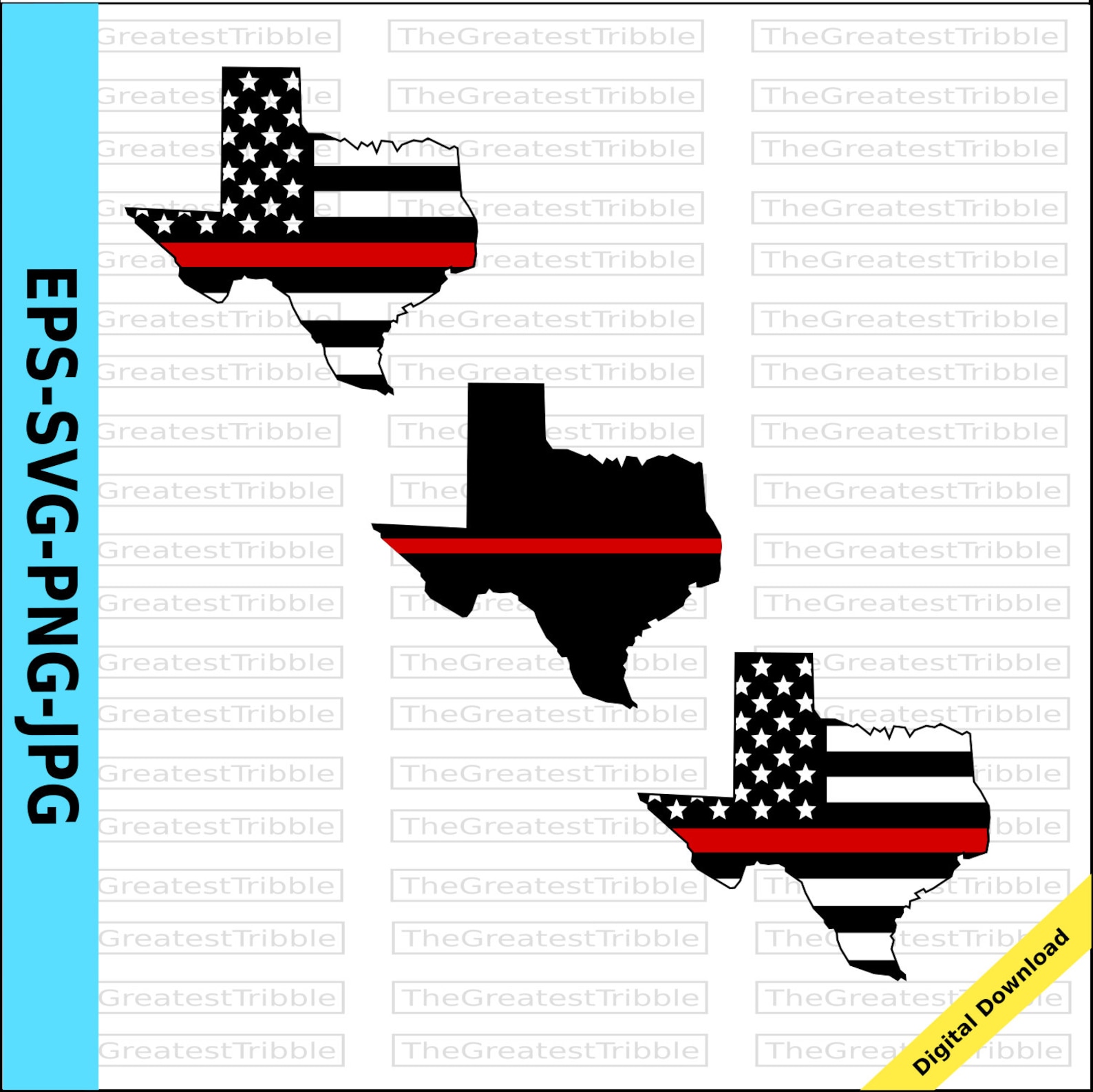 Thin Red Line Texas USA Flag Thin Red Line American Flag Eps Svg Png ...