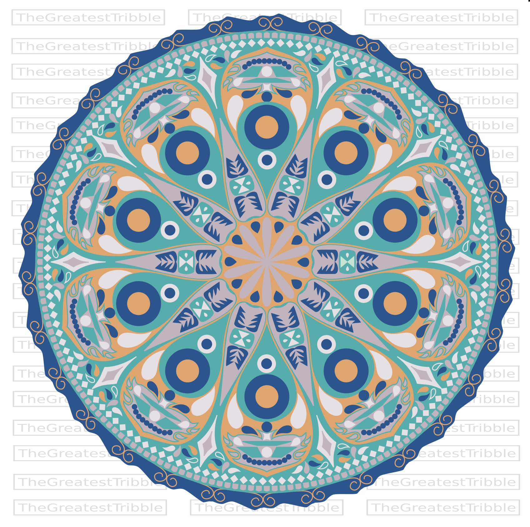 Mandala Clip Art Eps Svg Png Jpg Vector Graphic Clip Art | Etsy