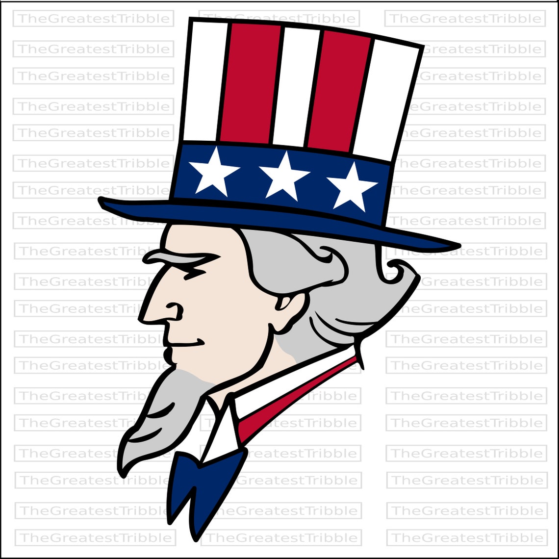 Uncle Sam Silhouette Uncle Sam Portrait USA Presidents Day eps - Etsy ...