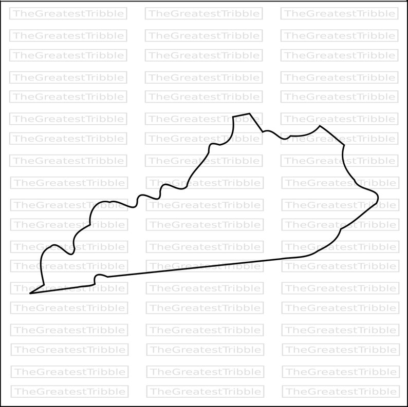 Kentucky State Map Svg Png Jpg Eps Vector Graphic Clip Art - Etsy