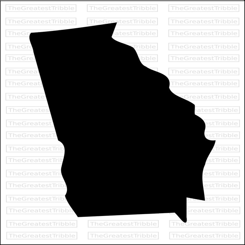 Georgia State Map Svg Png Jpg Eps Georgia Vector Clip Art | Etsy