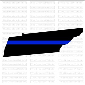 Thin Blue Line Tennessee Flag Clipart (svg, Png, Eps, Jpg) - Etsy