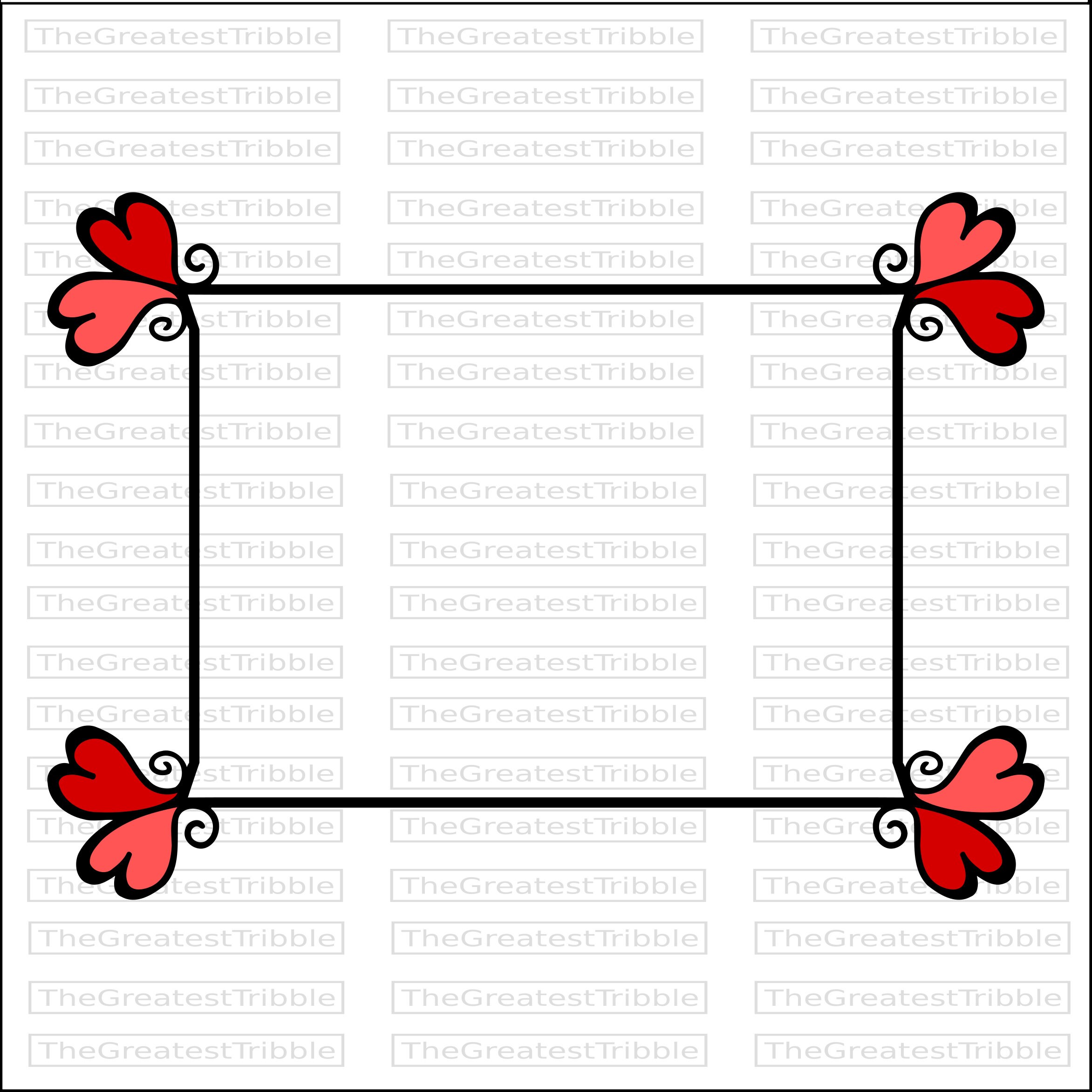 Valentine Heart Frame Eps Svg Png Jpg Valentine Heart Digital - Etsy