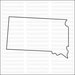 South Dakota State Map Svg Png Jpg Eps Vector Graphic Clip Art South ...