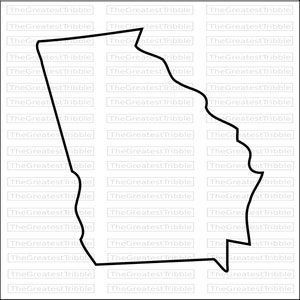 Georgia State Map Svg Png Jpg Eps Georgia Vector Clip Art Georgia State ...