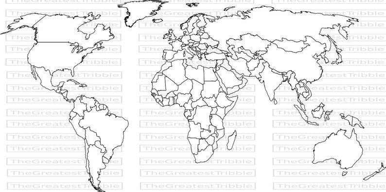 World Map World Countries Map Eps Svg Png Jpg Vector Graphic Clip Art ...