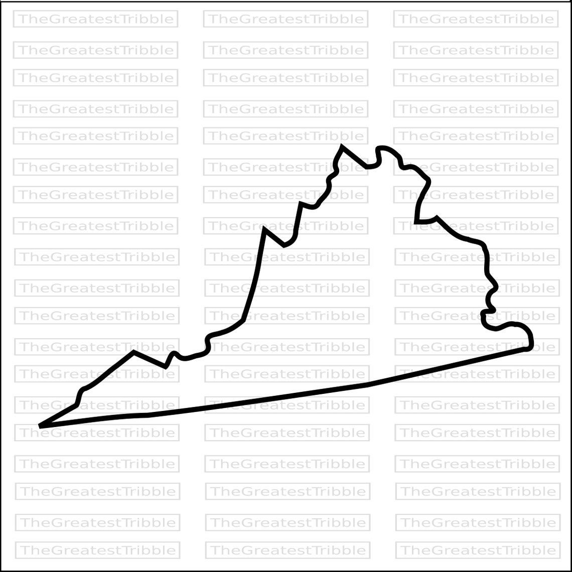 Virginia State Map Eps Svg Png Jpg Vector Graphic Clip Art Virginia ...