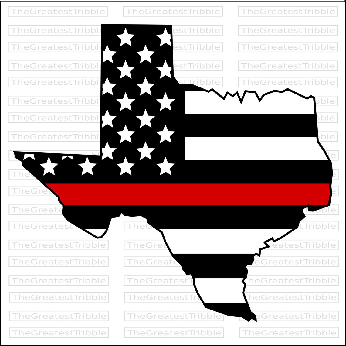 Thin Red Line Texas USA Flag Thin Red Line American Flag Eps Svg Png Jpg Vector Graphic Clip Art ...