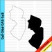 New Jersey State Map Svg Png Jpg Eps Vector Graphic Clip Art New Jersey ...