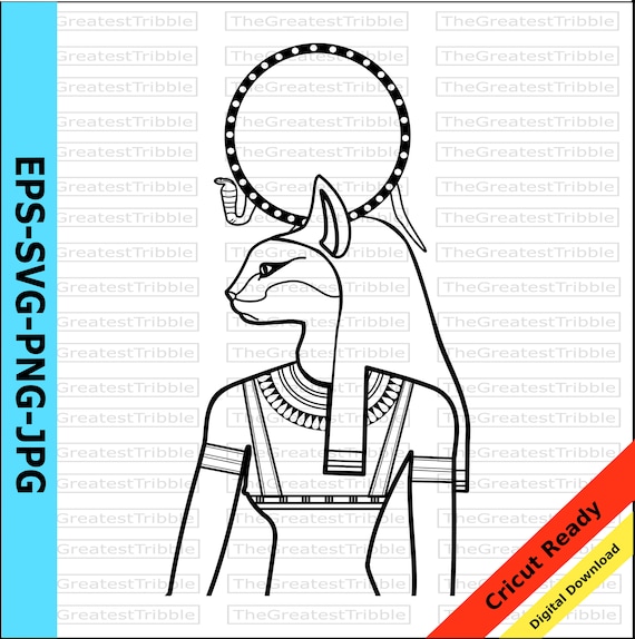 Egyptian Bastet Coloring Pages Printables