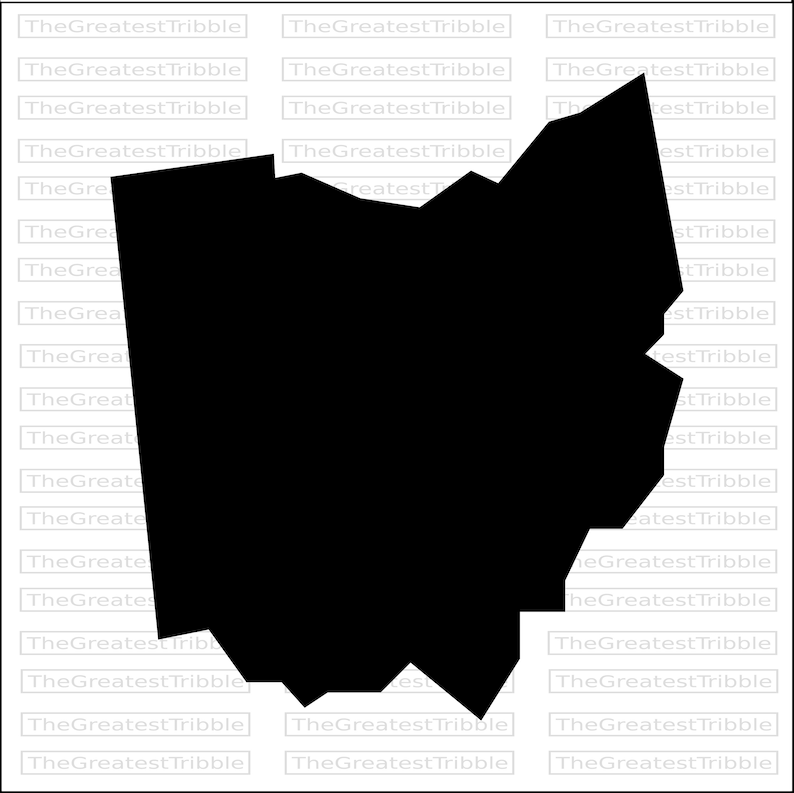 Ohio State Map Svg Png Jpg Eps Vector Graphic Clip Art Ohio - Etsy