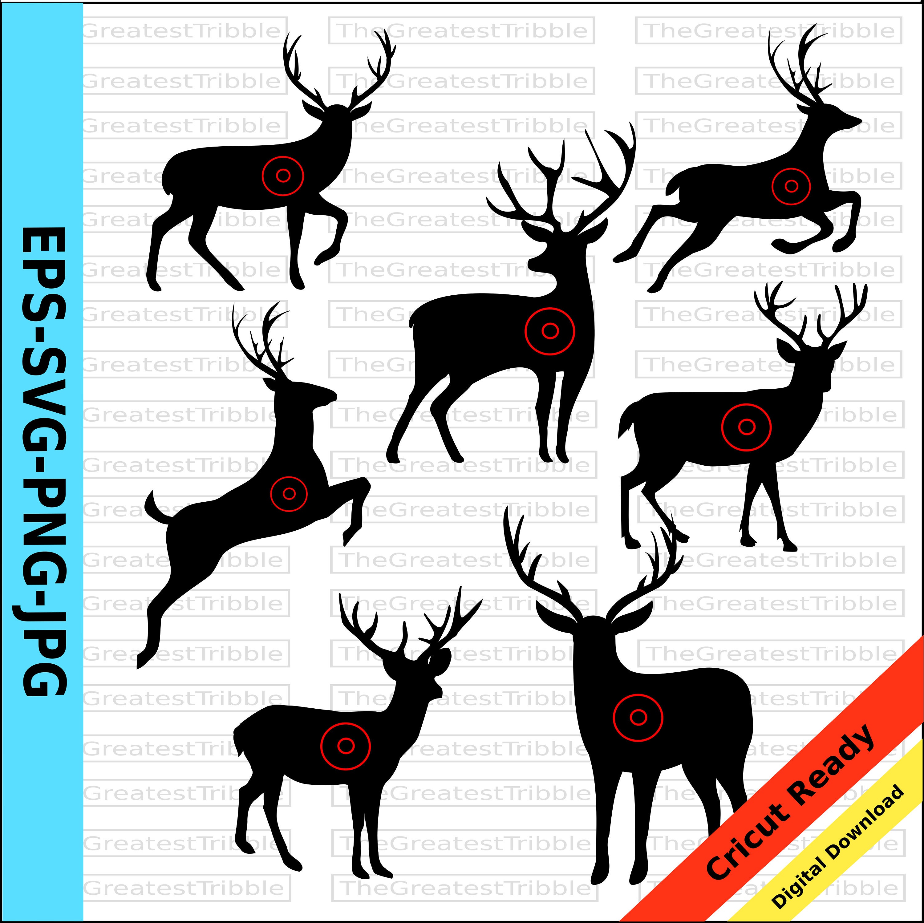 Deer Bulls Eye Hunting Shooting Target Svg Eps Png Jpg Vector - Etsy UK