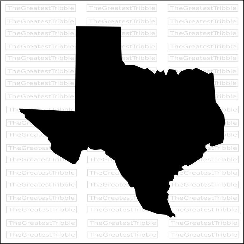 Texas State Map Svg Png Jpg Eps Vector Graphic Clip Art Texas - Etsy