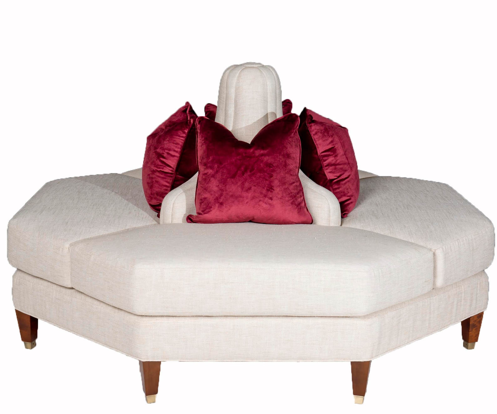 Octagon Settee Bench Tete a Tete Sofa La Belle Tuffet - Etsy